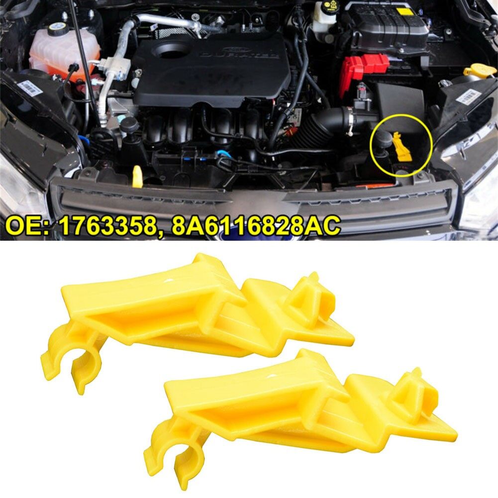 ทนทานหนีบคลิปฝากระโปรงหน้าสนับสนุนสีเหลือง1763358 8A61-16828-AC ...