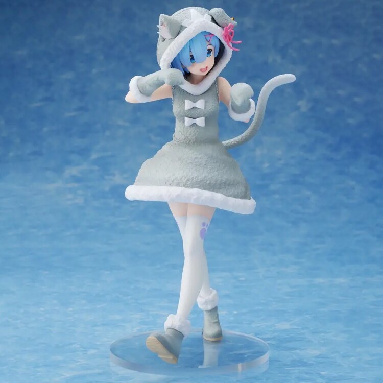 Rem Ram Anime Figure RE: Zero-Starting Life In Another World Kawaii Cat ...