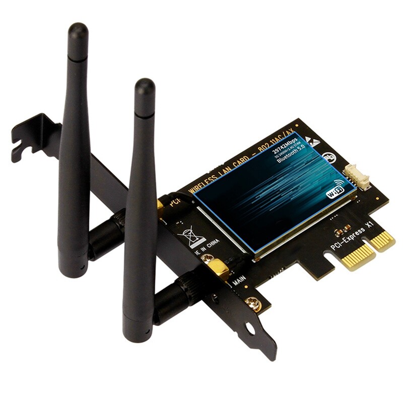 2974Mbps WiFi 6 Wireless PCI-E Network Card 5.0 Dual Band 2.4G/5GHz ...