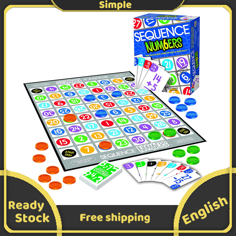 Sequence Numbers Board Game For Famliy Party Game | Lazada Singapore