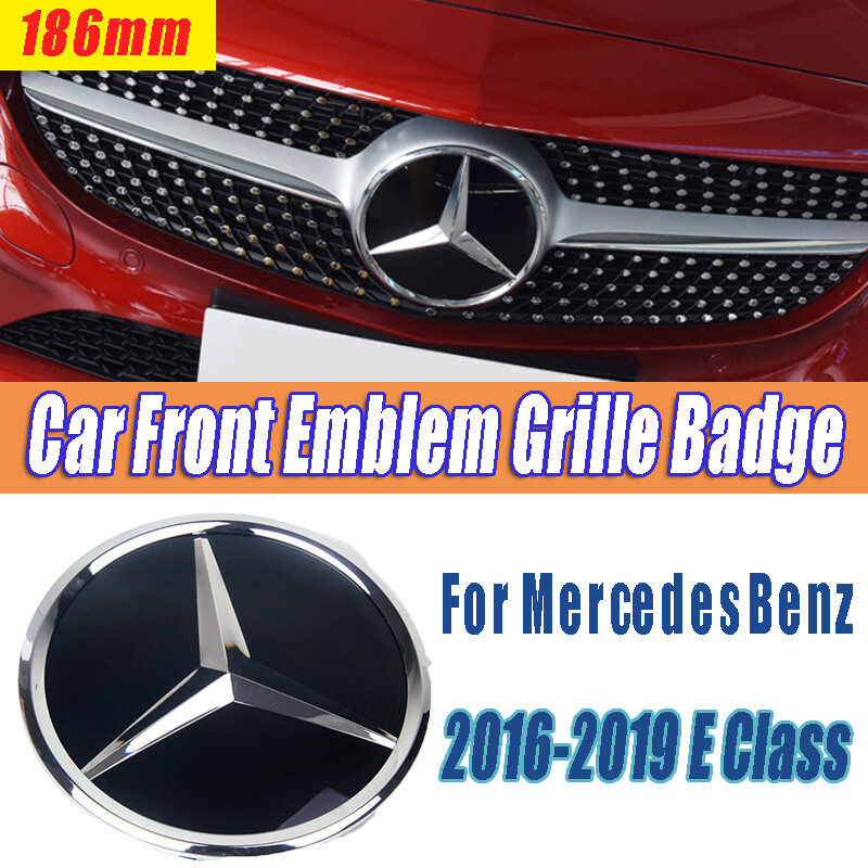 186mm Car Front Logo Emblem Decoration For Mercedes Benz 2016-2019 E ...