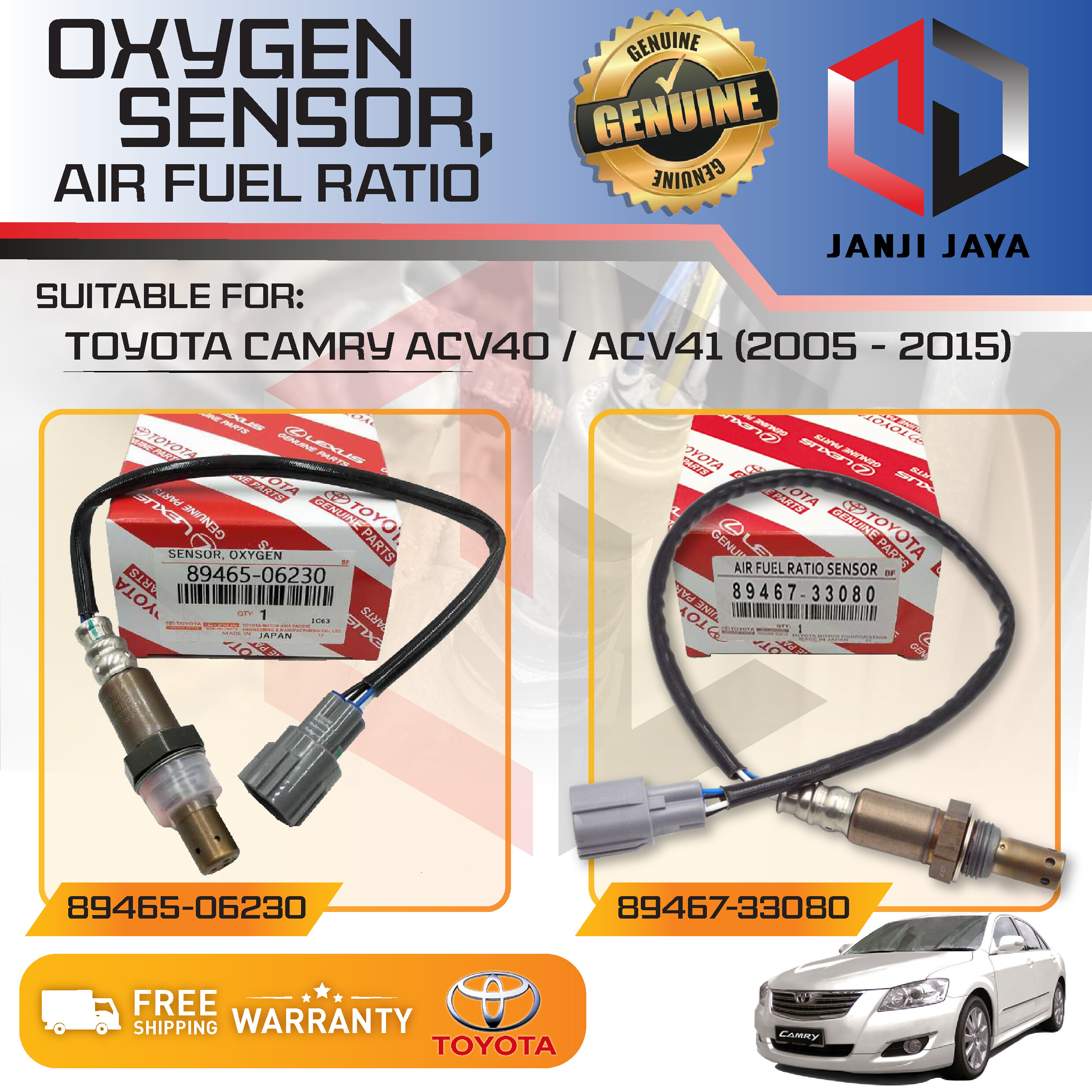 OXYGEN SENSOR TOYOTA CAMRY ACV40 ACV41 2005-2015 89465-06230 89467 ...