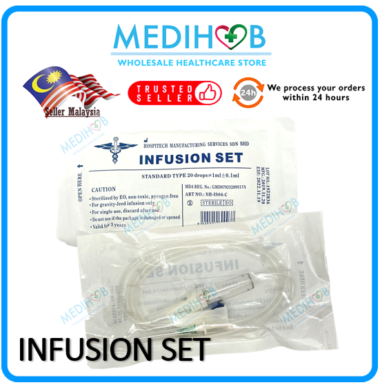 HOSPITAL GRADE Sterile IV Infusion Set 1 Unit exp 7/2025 | Lazada