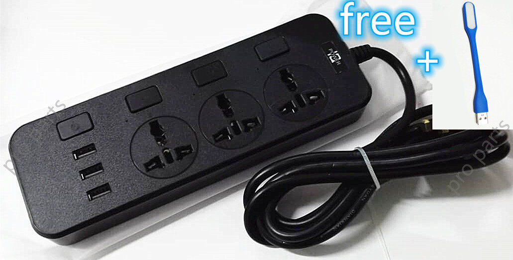Pro. 【All In 1 】Power Trailing Socket USB Port Universal Charger Plug ...