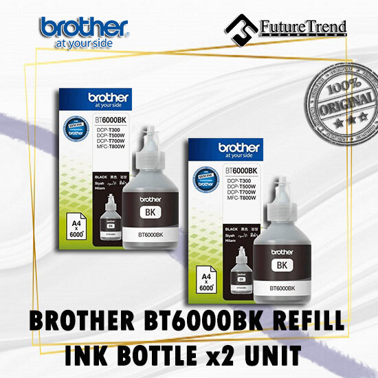 Brother BT6000BK Original Refill Ink Bottle (2 UNIT) | Lazada