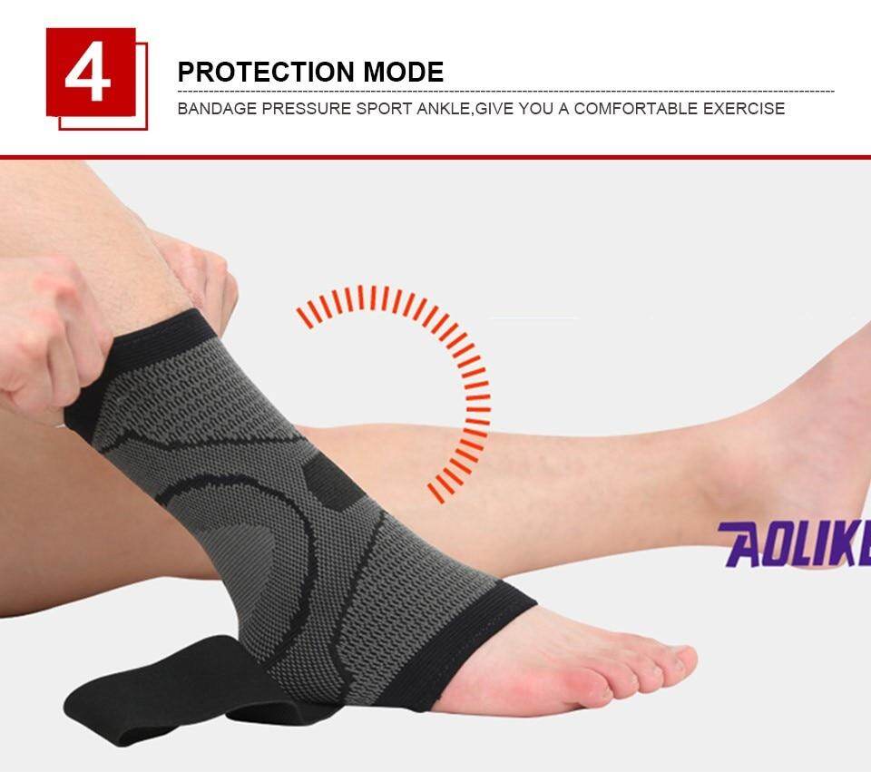 AOLIKES Ankle Support Brace Foot Guard Sprains Elastic Ankle Sleeve ...