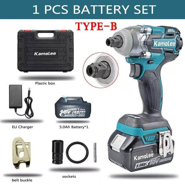 Kamolee Tool DTW285 520N.m High Torque Brushless Electric Impact Wrench ...