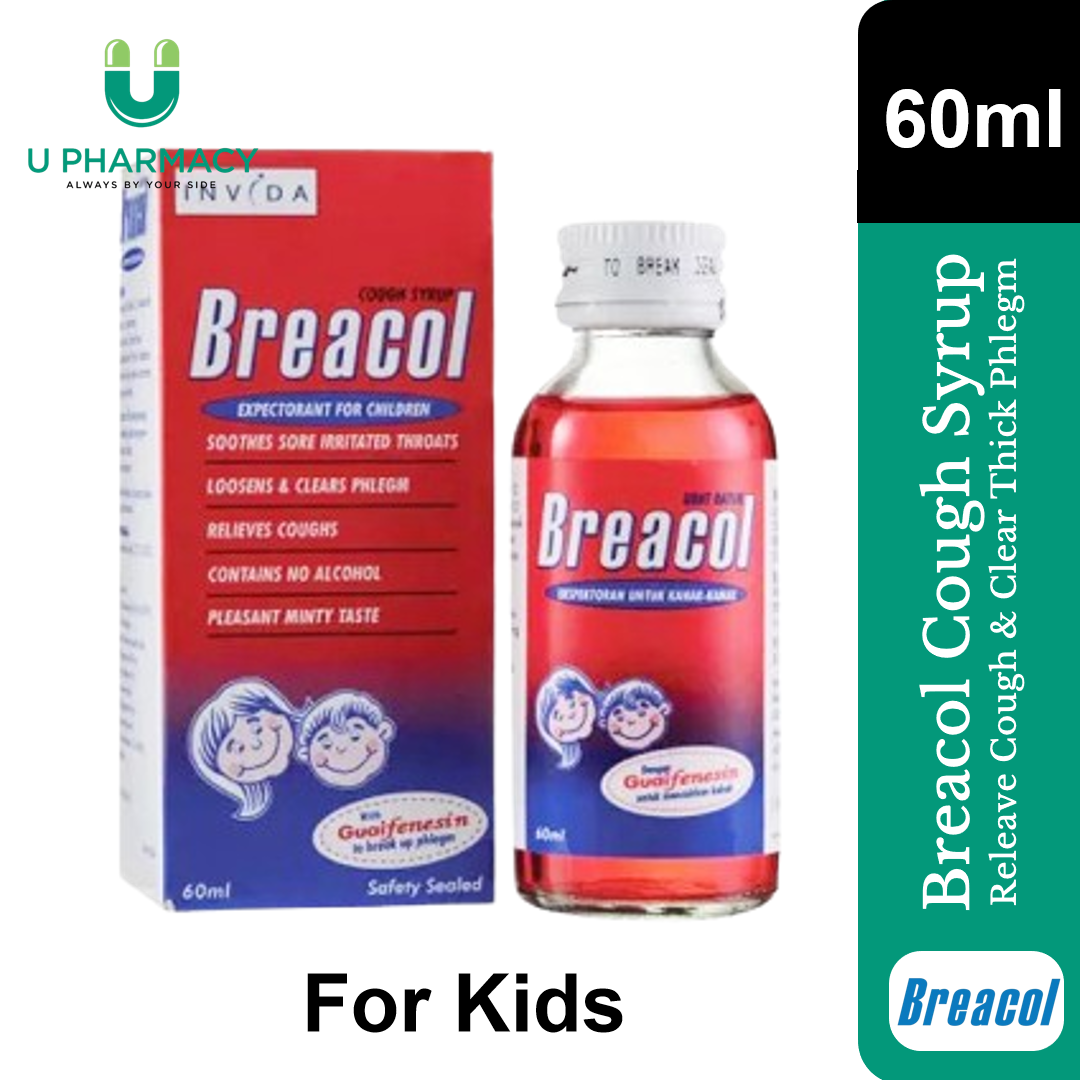 (U Pharmacy) Breacol Expectorant Cough Syrup 60ml - For Children (EXP ...
