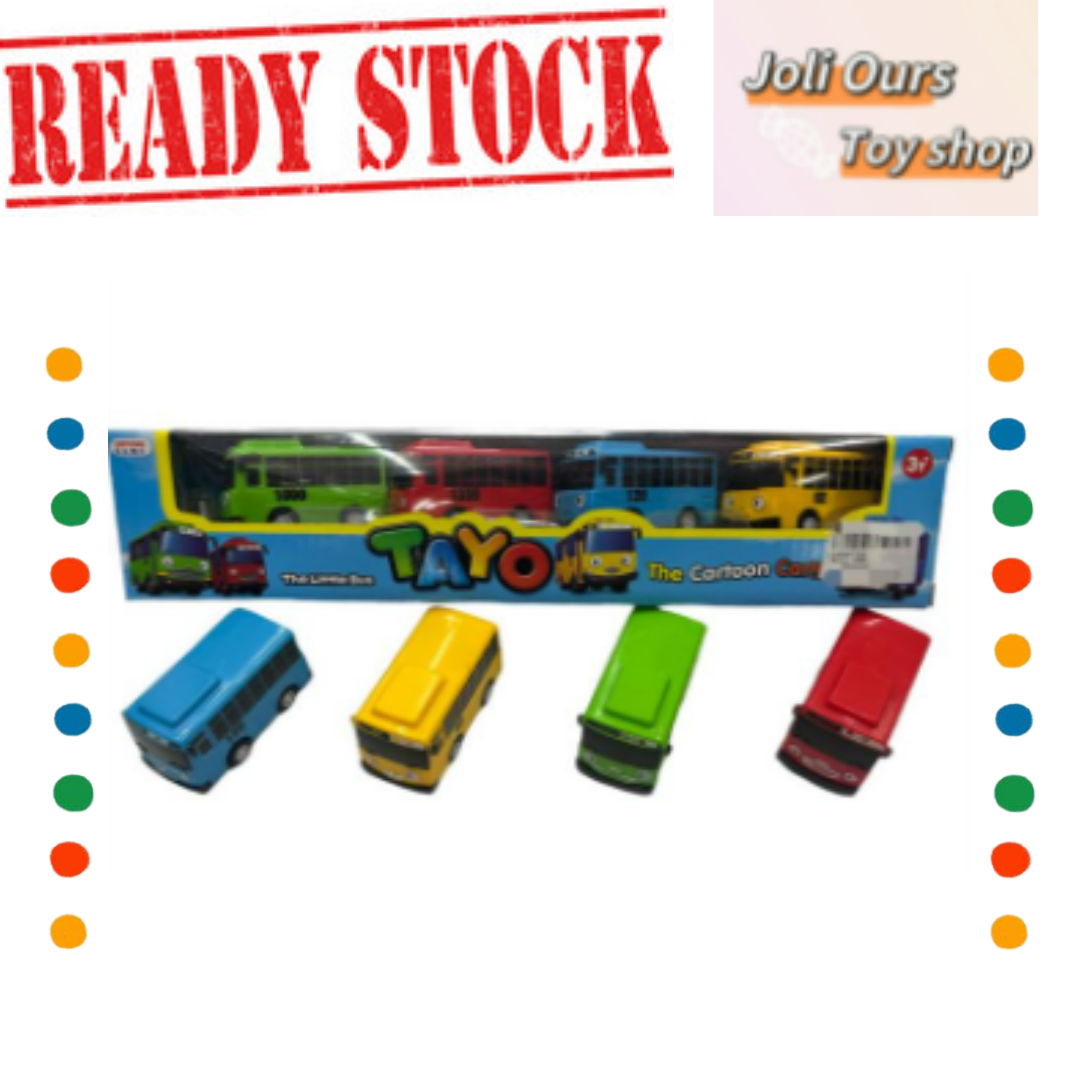 Tayo Little Bus Toy Car Set Pull Back / Bus Tayo Set Of 4 Pcs | Lazada