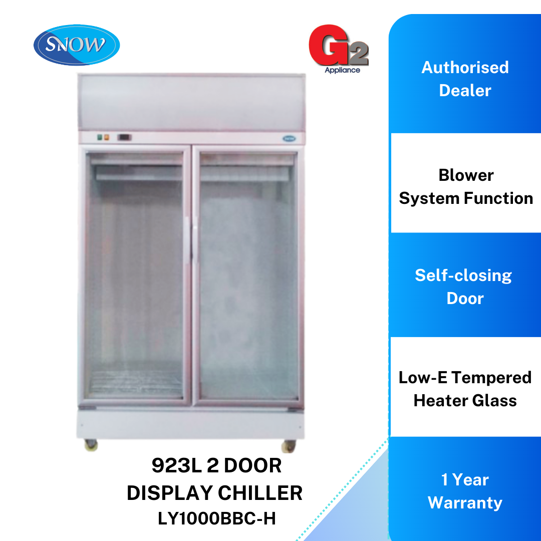 SNOW (Authorised Dealer)2 DOOR CHILLER SHOWCASE 923L LY1000BBC-H (Model ...