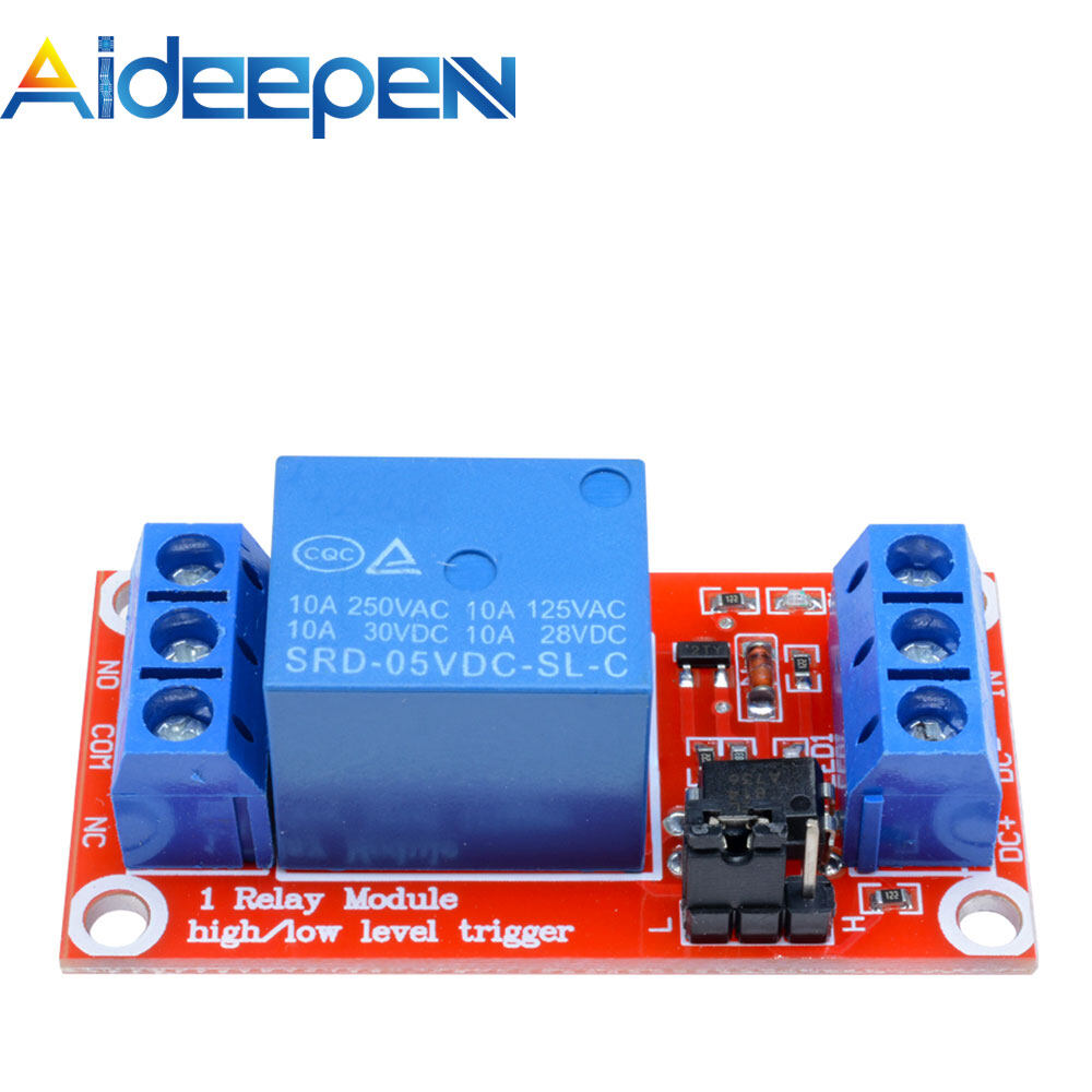 Aideepen 5V1 Relay Module (With Optocoupler Red Board) Single Channel Relay Module Relay Switch ...