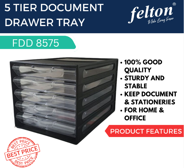 5 Tiers A4 Document Drawer 8575 A4 Paper Drawer / Stationery / Plastic ...