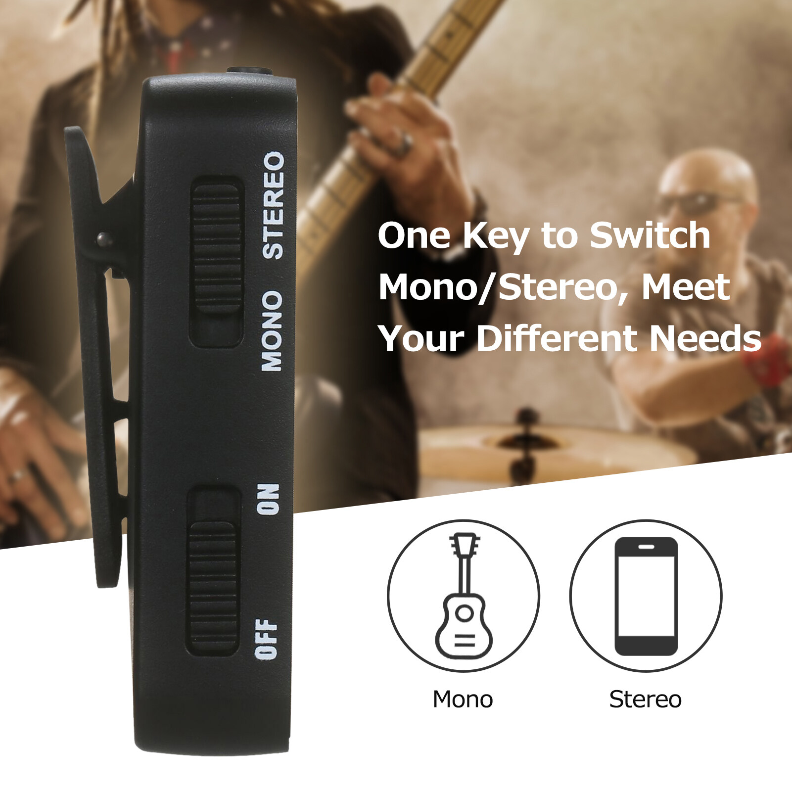 M-VAVE WP-10 2.4GHz Wireless Earphone Monitor Transmission System ...