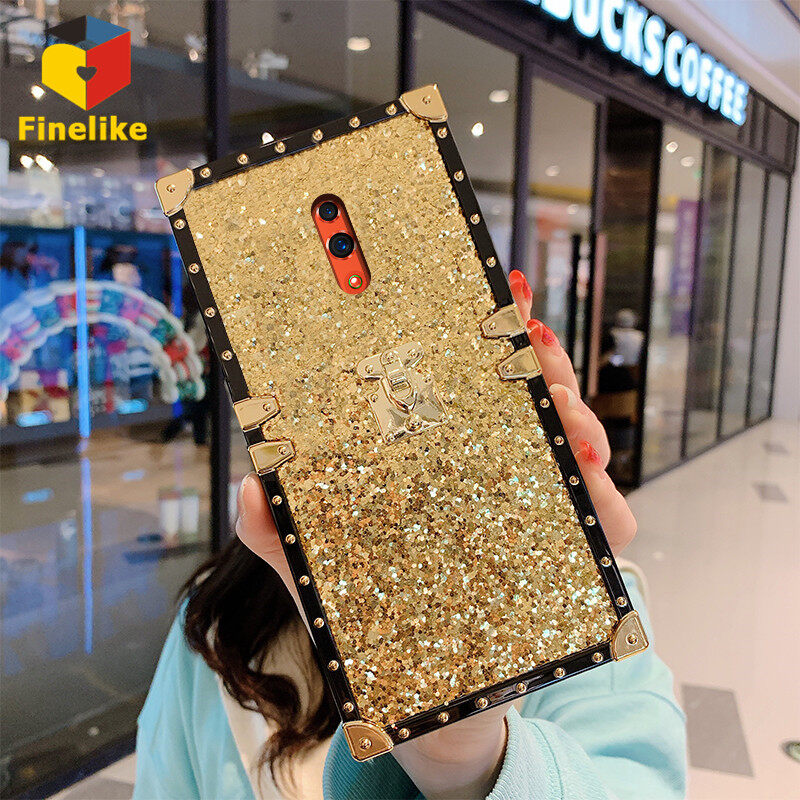 For OPPO Reno / CPH1917 Phone Case Ladies Luxury Pure Colorful Flash ...