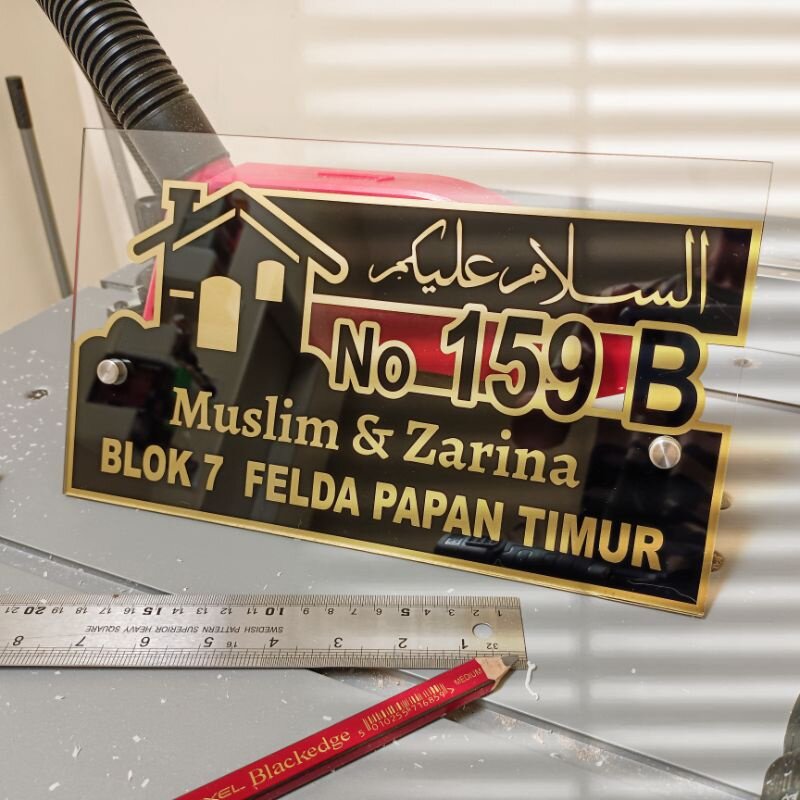 Home Signboard Nombor Rumah Alamat Rumah Home Signage Papan Tanda Plate ...