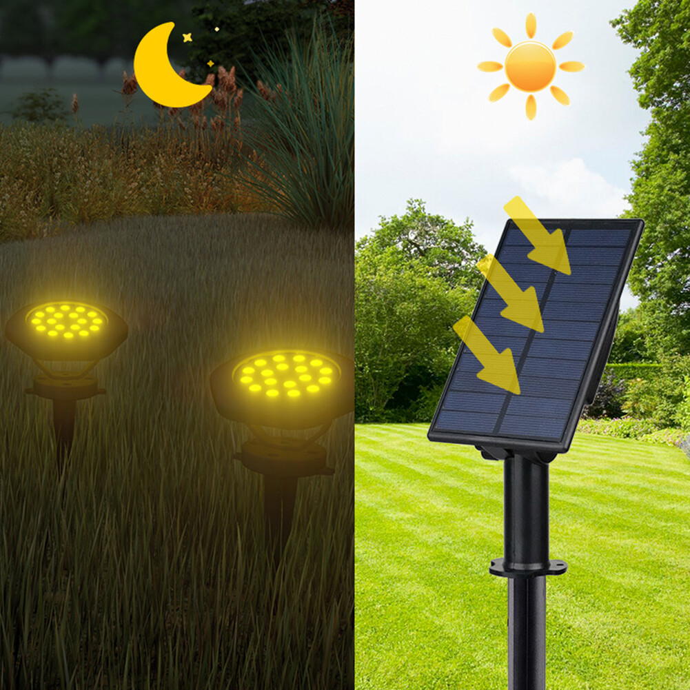 LED Solar Outdoor Ground Plug Light RGB Garden Lawn Swimming Pool ...