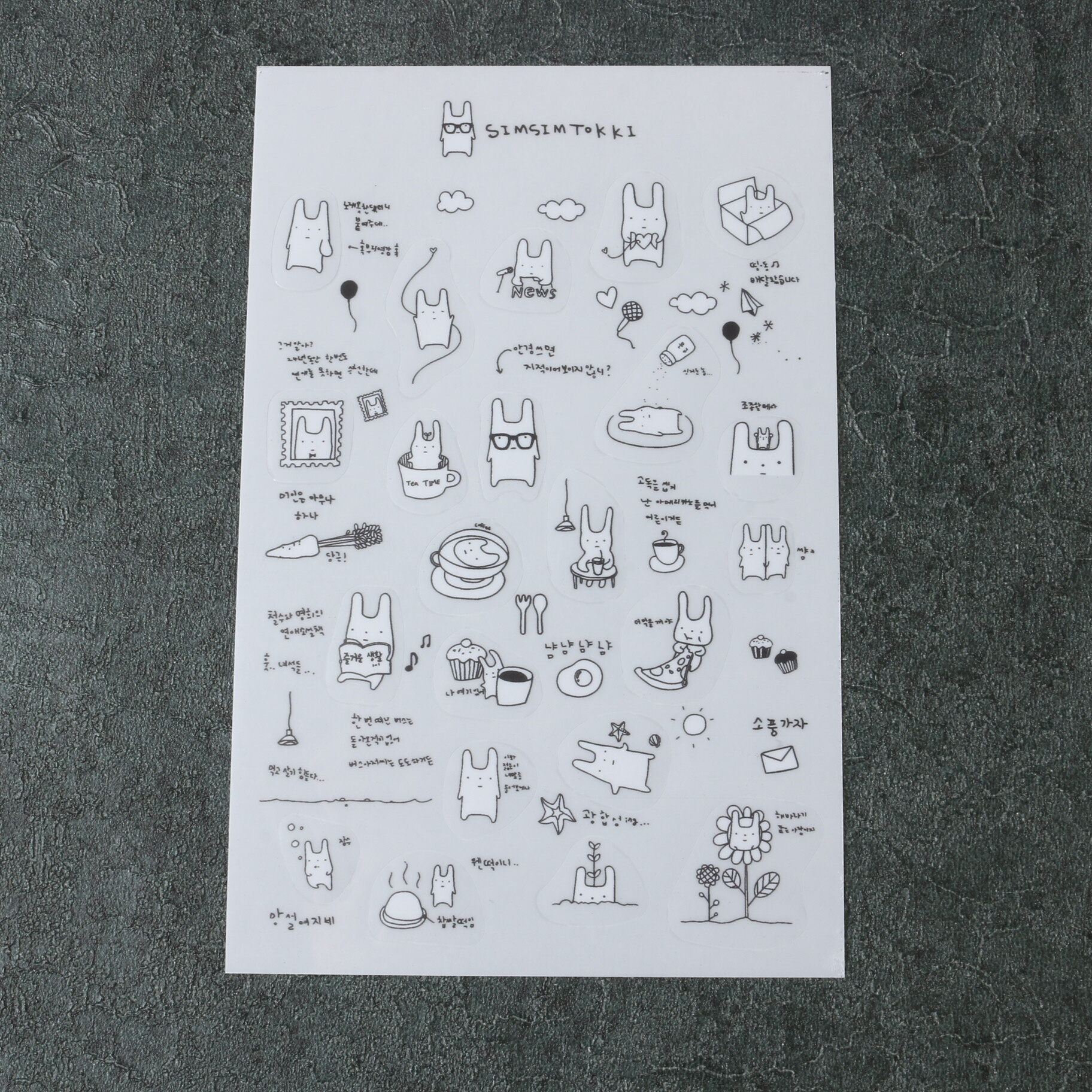 6 Sheets/lot Rabbit Sticker Stationery Sticker DIY Scrapbooking Diary ...