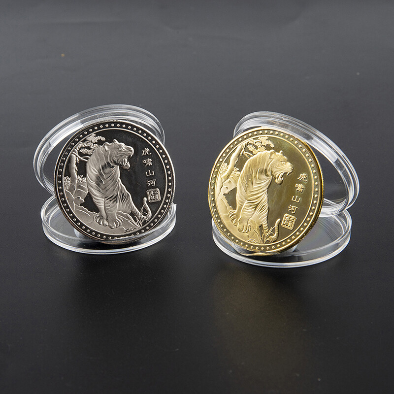 2022 lucky Tiger Commemorative Coin Collection Chinese Zodiac Tiger ...