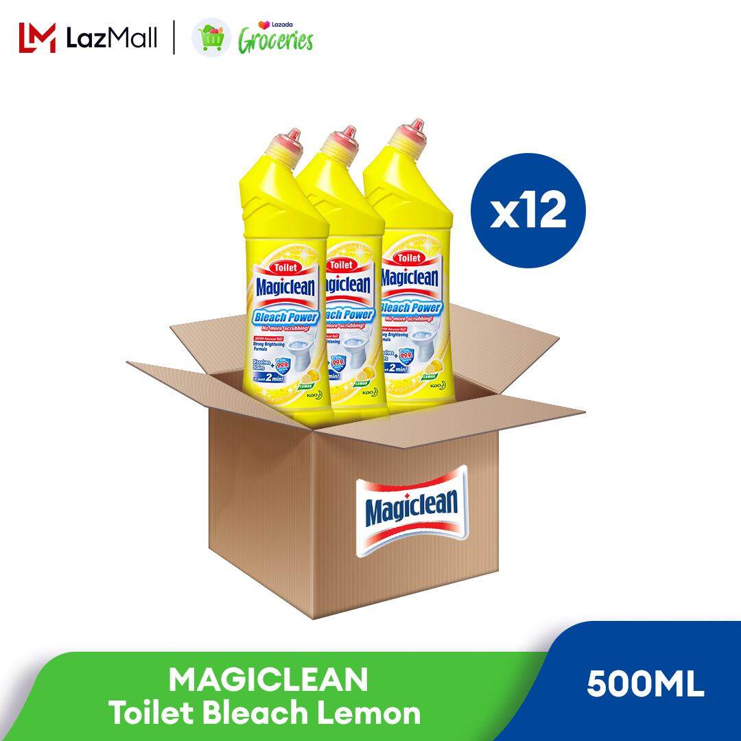 [CARTON] Magiclean Toilet Bleach Lemon (500ml) x12 | Lazada