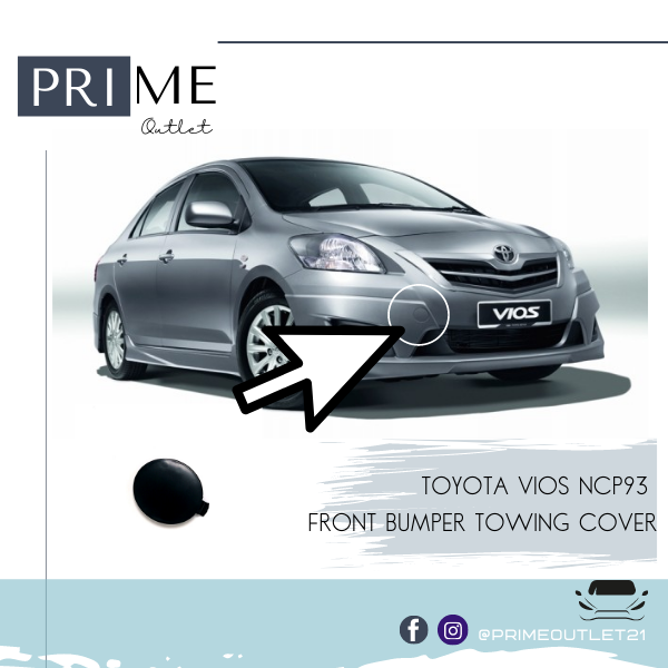 Toyota Vios NCP93 Front Bumper Towing Cover | Lazada
