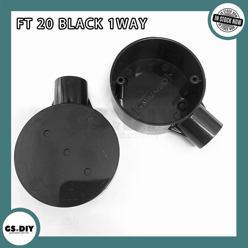 🎞️2Pcs🎞️PVC 20/25mm BLACK PVC Electrical Conduit Box Fitting ...