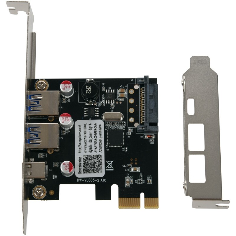 Usb 3.1 Type C Pcie Expansion Card Pci-E To 1 Type C And 2 Type A 3.0 ...