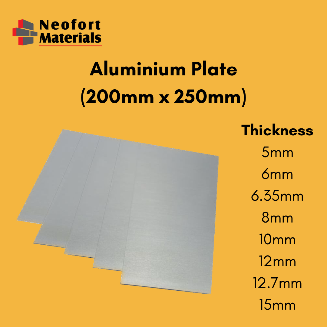 READY STOCK Aluminium Plate (200mm x 250mm) 5mm 6mm 6.35mm 8mm 10mm ...