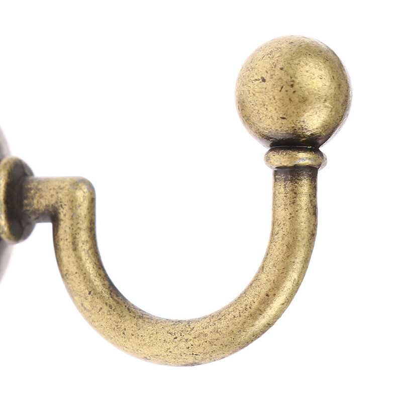 YUE 2pcs Antique Bronze Hooks Alloy Wall Hanger Hat Coat Robe Hooks ...