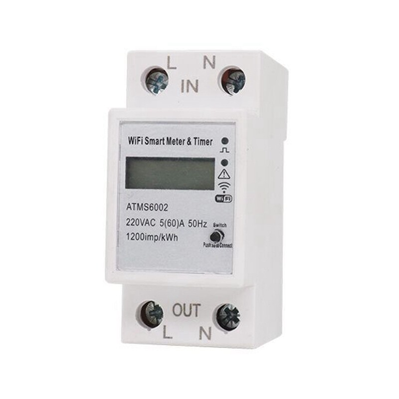 ATMS6002 Single Phase DIN Rail Electric Energy Meter WiFi Smart Meter ...