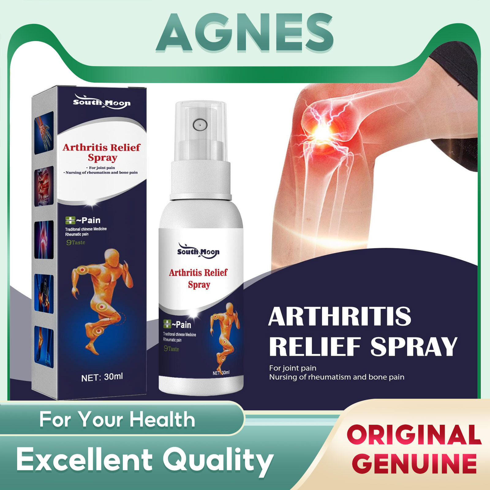 South Moon Joint Muscle Bone Spray Relief Knee Shoulder Neck Wrist Back ...