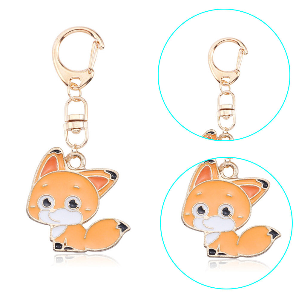 Hot Selling Cartoon Enamel Plant Animal Keychain Star Moon Potted ...