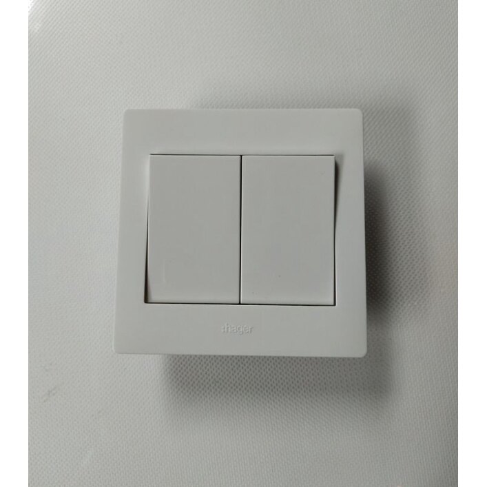 HAGER MUSE 2 Gang 2 Way Switch (WGML122) | Lazada