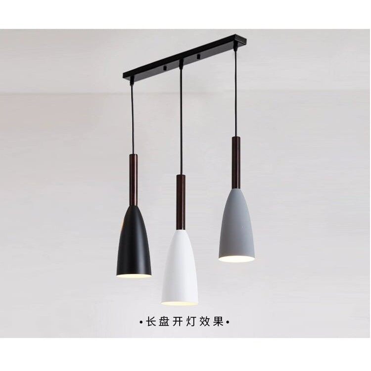 Simple Pendant Lamp Hanging Light (Black / Grey / White) Set Of 3 With ...