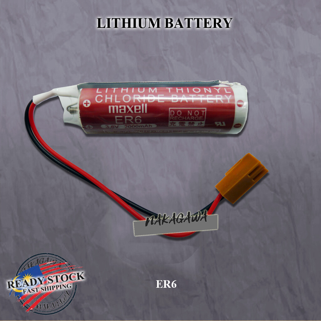 MAXELL LITHIUM BATTERY ER6 3.6V WITH CONENCTOR 2000MAH | Lazada