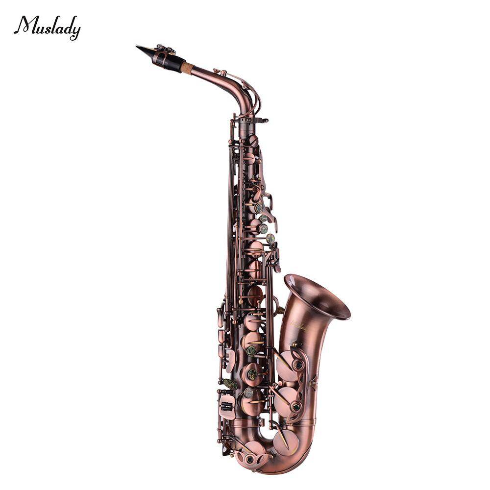 Muslady High Grade Red Bronze Bent Eb Alto Saxophone E-flat Sax Carved ...