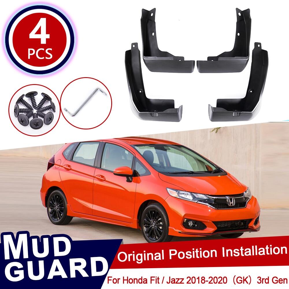 สำหรับ Honda Fit Jazz GK 2018 2019 2020 Mudflaps แผ่นกันโคลนแบบพับได้ ...