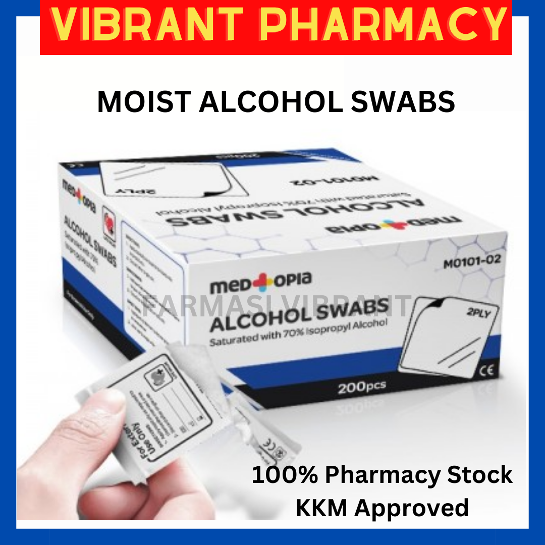 Medtopia Alcohol Swabs Alkohol Tisu Alcohol Pad / Swab 200 Keping ( 70% ...