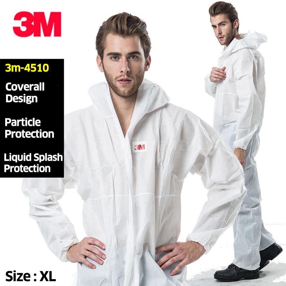 READY STOCK 3M 4510 DISPOSABLE COVERALL PROTECTIVE CLOTHING SUIT FOR ...