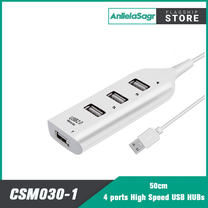 AnllelaSagra 4in1 USB Hubs 2.0 Splitter High Speed 4 Port Smart Multi ...