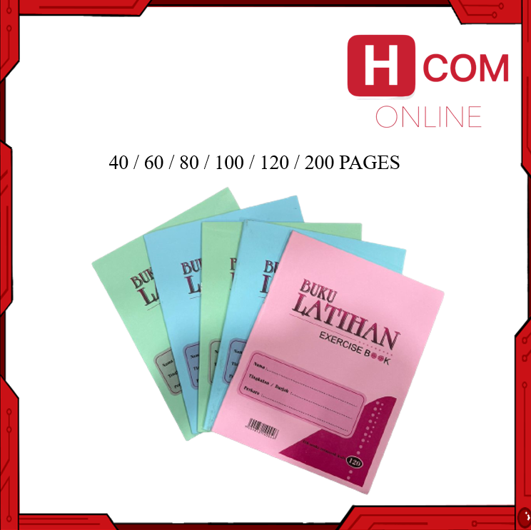 Exercise Book (40 / 60 / 80 / 100 / 120 / 200 pages) | Lazada