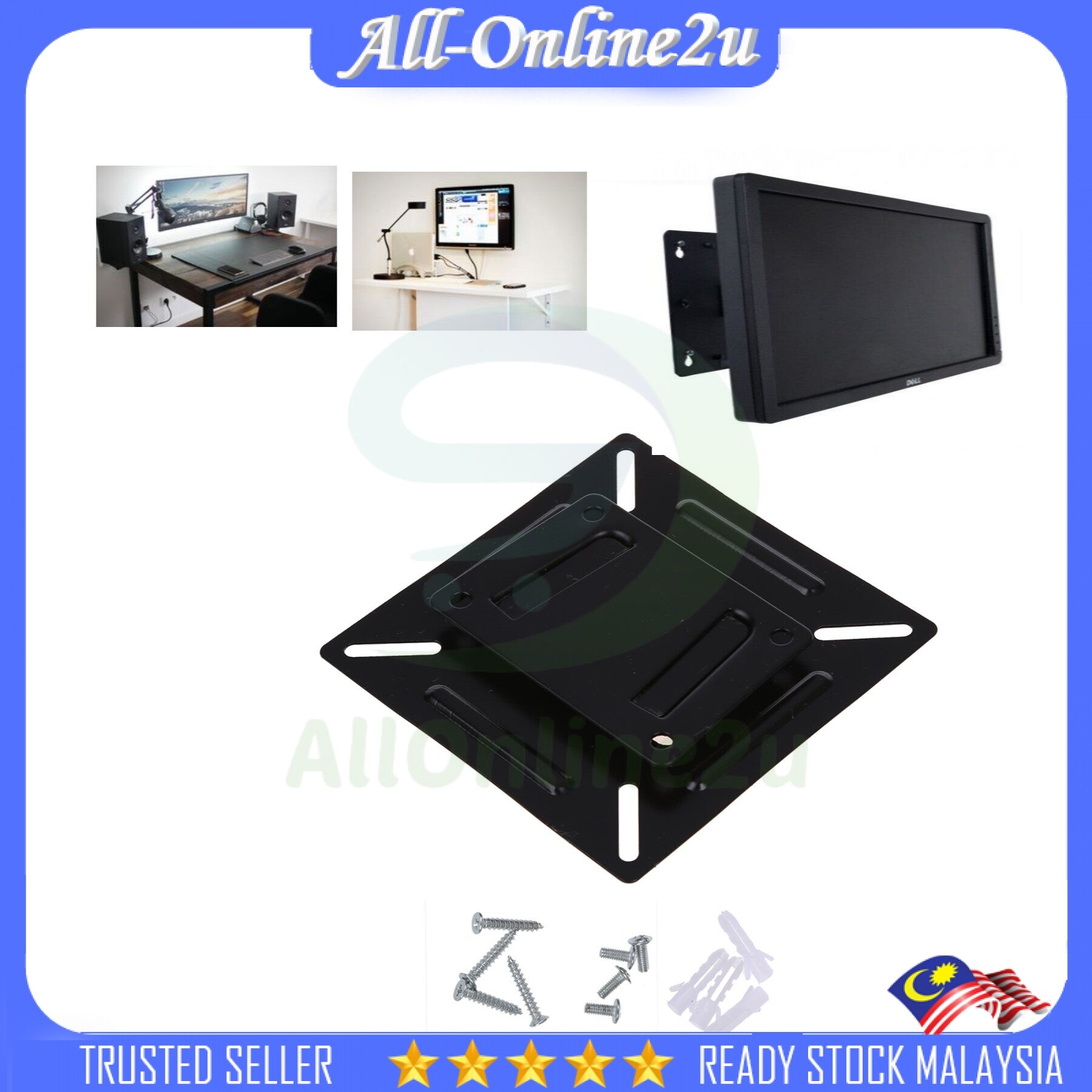 Universal 14-24 Inch Flat Panel LCD LED TV Screen Monitor Wall Mount ...