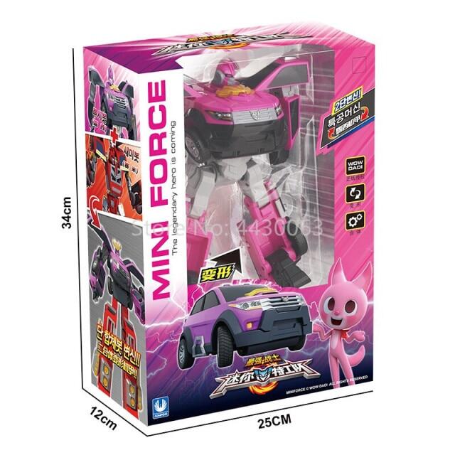 คุณภาพสูง Mini Force หุ่นยนต์ตัวตุ๊กตาแอคชั่น MiniForce X รถจำลอง ...