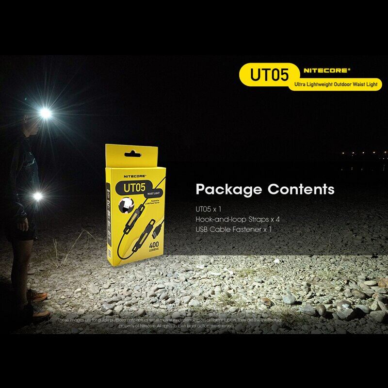 Nitecore UT05 Koplamp 400Lumen Taille Licht Split Type Ultra ...