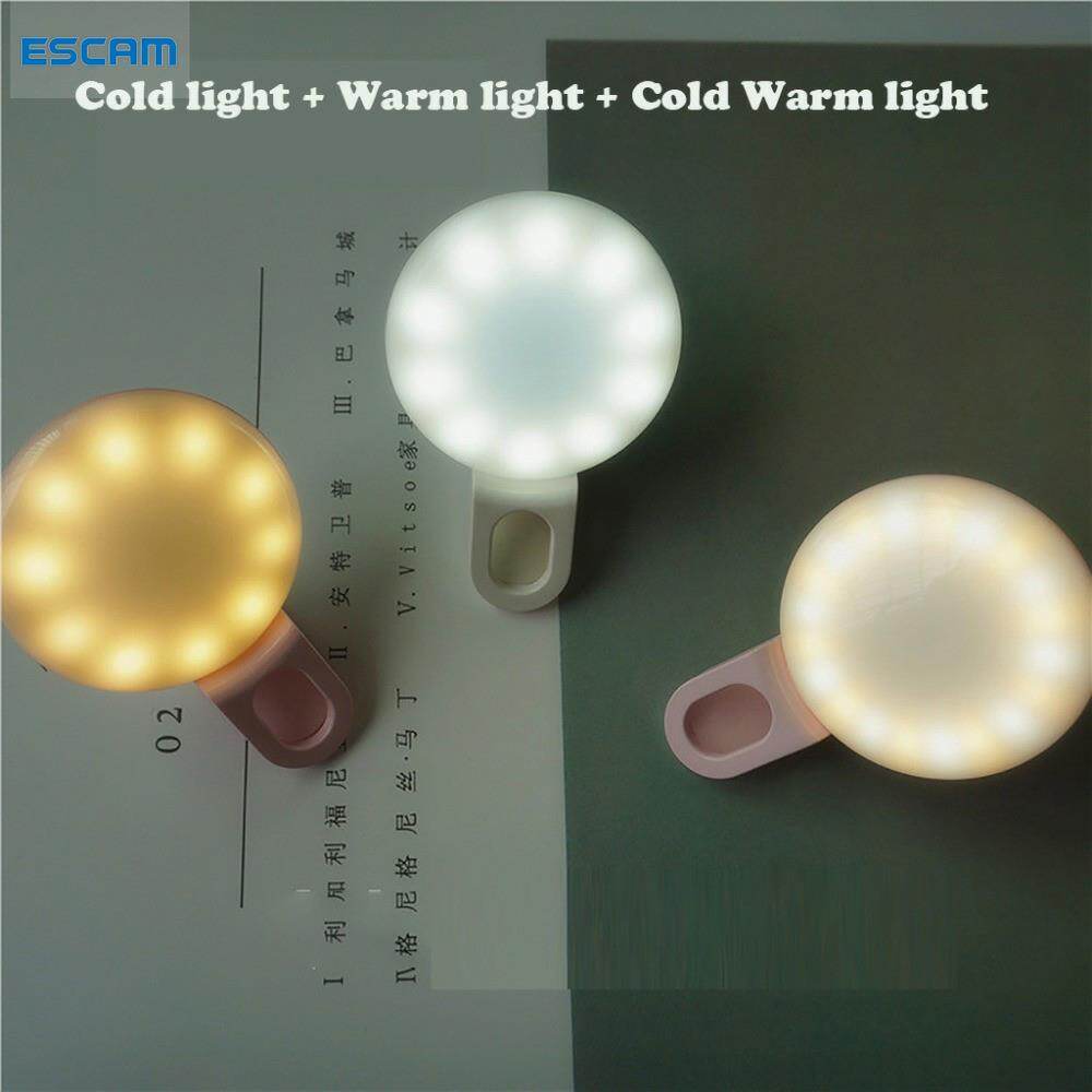 【Ready Stock】ESCAM Mini Selfie Ring Light Portable Flash LED USB Clip ...
