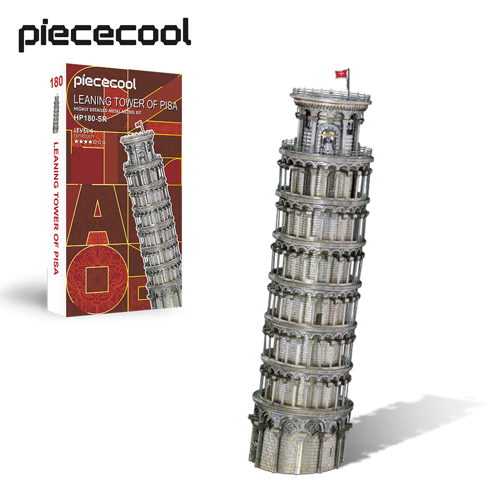 Piececool 3D ปริศนาโลหะสำหรับผู้ใหญ่หอเอนเมืองปิซาสถาปัตยกรรมที่มี ...