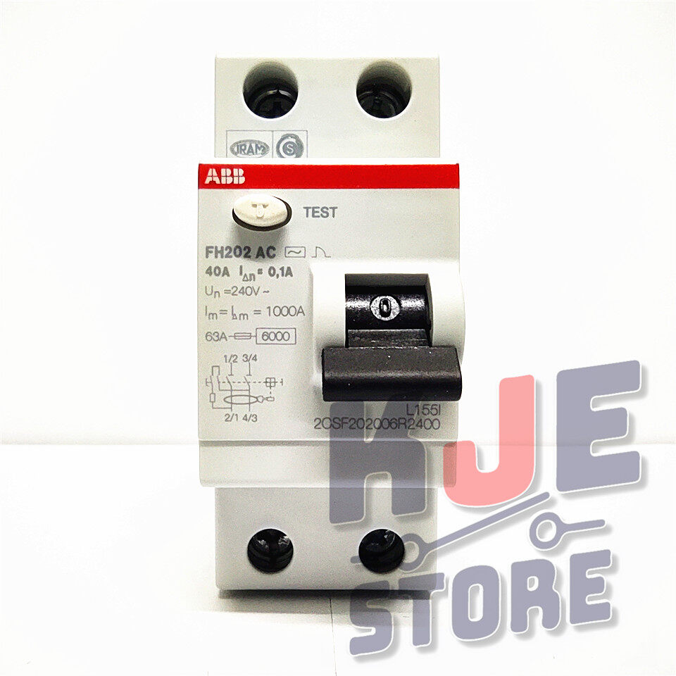 ABB ELCB/RCCB FH202 2P 40A [ 30mA / 100mA / 300mA ] [Ready stock] | Lazada