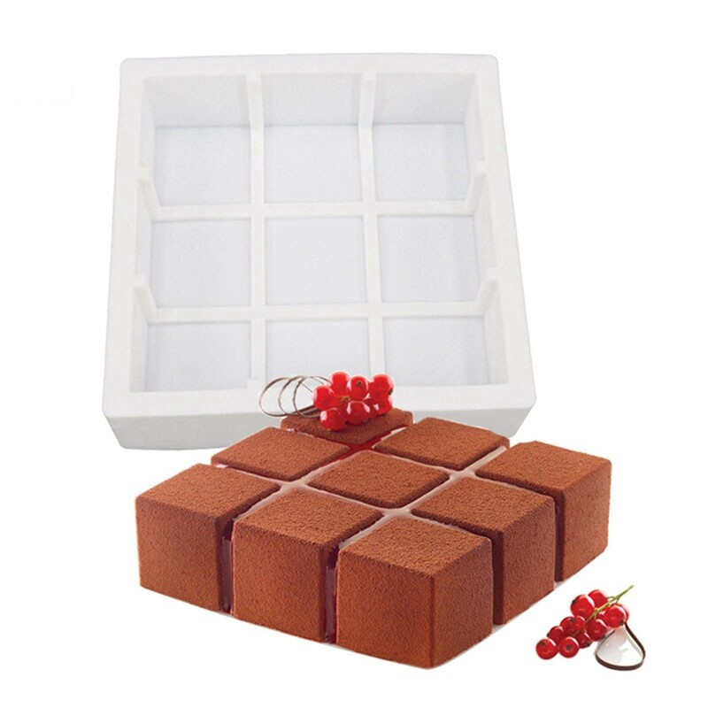 Christmas Square Mousse Silicone Cake Mold French Silicone Cake Dessert ...