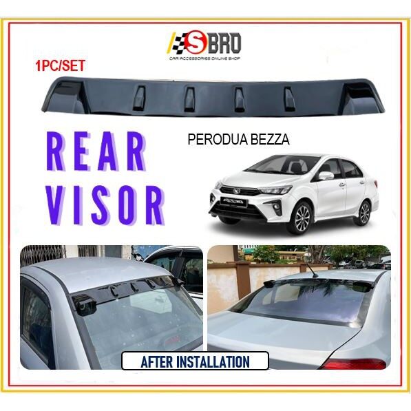 PERODUA BEZZA Rear Roof Window Visor Spoiler Rear Sun Roof Visor Rear ...