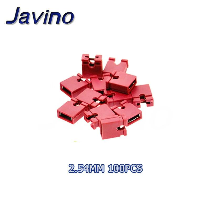 100Pcs Pin Header Jumper Blocks Connector 2.54มม. สำหรับ3 1/2 Hard Disk ...