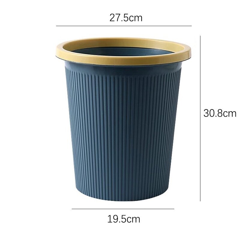 12L Round Rubbish Bin Garbage Bin Dustbin Office Bedroom Waste Bin with ...